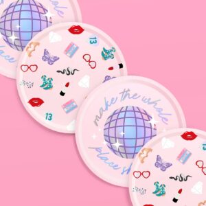 xo, Fetti Eras Party Paper Plates | 24pcs. 9" | Concert Party Tableware, Bachelorette Decorations, Birthday Dishware, Bridesmaid Supplies