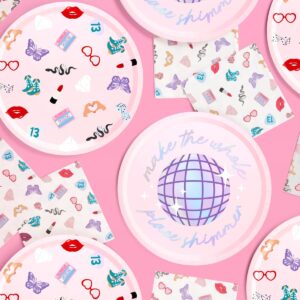 xo, Fetti Eras Party Paper Plates | 24pcs. 9" | Concert Party Tableware, Bachelorette Decorations, Birthday Dishware, Bridesmaid Supplies