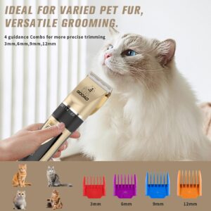 Gooad Cat Clippers for Matted Hair, Cordless Cat Hair Trimmer for Grooming, Quiet Cat Shaver for Long Hair, Cat Paw Trimmer Nail Grinder,Pet Shaver Cat Grooming Kit for Cats Small Dogs Animals