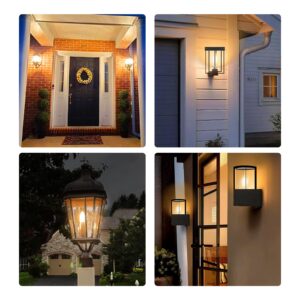 Eastiya Dusk to Dawn Outdoor LED Light Bulb, 5W Equivalent 40W, Candelabra B11 Light Bulb, 2700K Soft White, Edison LED Bulbs E12 Base, Lighting Sensor, Auto On/Off for Porch Patio Garage, 6 Pack