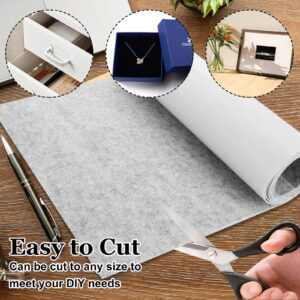 LOYORTY 2PCS 15.7" x 78.7" Gray Self Adhesive Felt Roll, Felt Fabric Adhesive Sheets, Self Adhesive Felt Sheets for Art & Crafts, DIY Picture Framing, Jewelry Box Fabric Stick