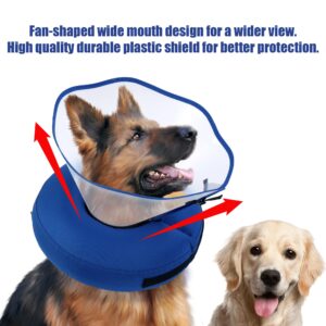 BALAPET Inflatable Dog Cone Collar,Dog Cone Collar for Large Medium Small Dogs Adjustable Recovery Cone for Pets After Surgery Soft Dog Cone with Enhanced Anti-Licking Guard Shield for Pets(L)