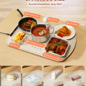 Food Warming Mat for Buffet, VEPOKA Electric Warming Tray to Keep Food Warm at Party, Silicone Heating Mat with 7 Temperature Levels& Auto Shut-Off, Food Warmers for Parties, Gatherings, Everyday Use