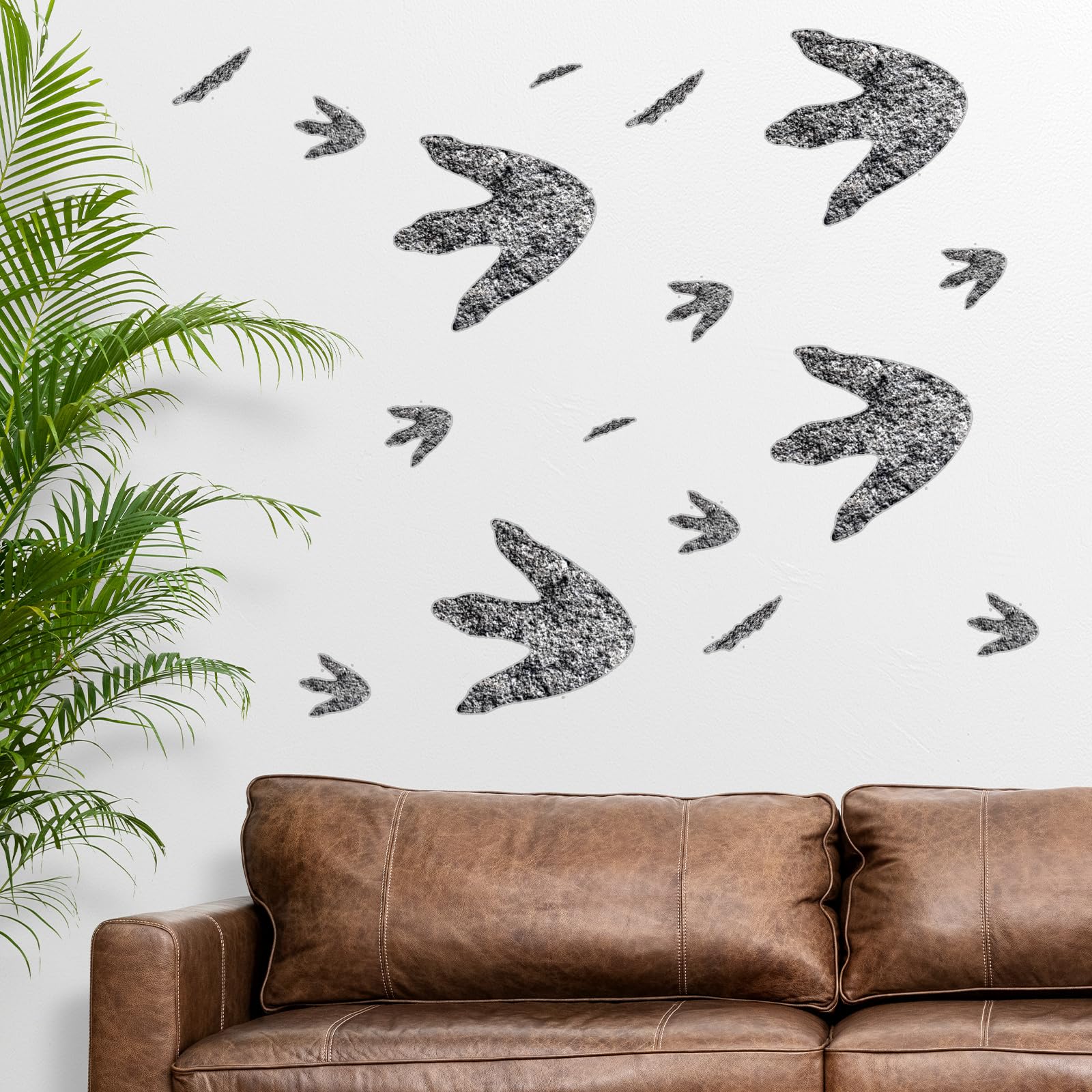 88 Pcs Dinosaur Decor Dinosaur Footprints Wall Decals, Realistic Dinosaur Footprints Wall Decals for Kids, Peel and Stick Dinosaur Track Stickers for School Playroom Baby Nursery Bedroom Home Party