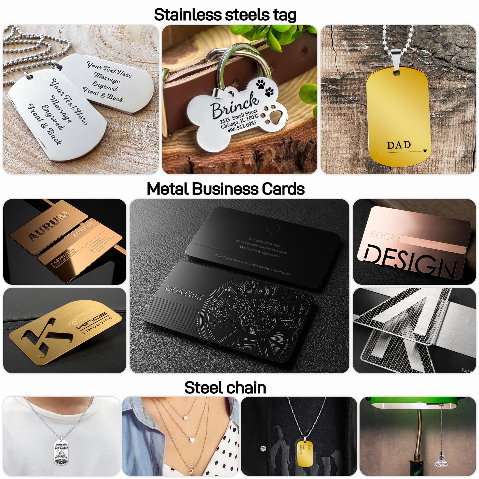 Adrattnay Laser Material Explore Kit, 170PCS Laser Engraving Material for Laser Crafting,17 Kinds Laser Engraver Blanks Includes Basswood, Birch, Acrylic, Leather, Metal for Laser Engraver