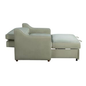 Serta Santa Cruz Convertible Loveseat, Sage