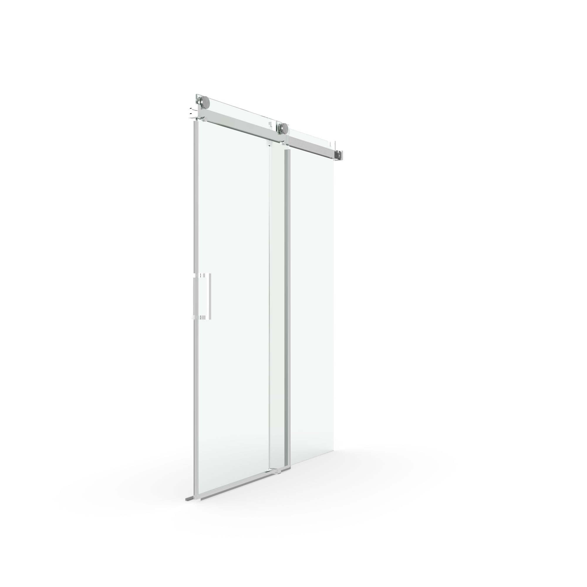 Jintop 56 to 60 in. W x 76 in. H Frameless Soft-Close Shower Door with Premium 3/8 Inch (10mm) Thick Tampered Glass,Bathtub W/Single Sliding Doors,Brushed Nickel