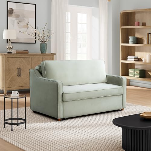 Serta Santa Cruz Convertible Loveseat, Sage