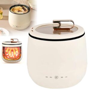 smart mini rice cooker, 2024 upgrade multifunctional electric mimi cooker 6 in 1 non-stick clay wok with lid mini hot pot electric mini rice cooker all-in-one portable mini rice cooker