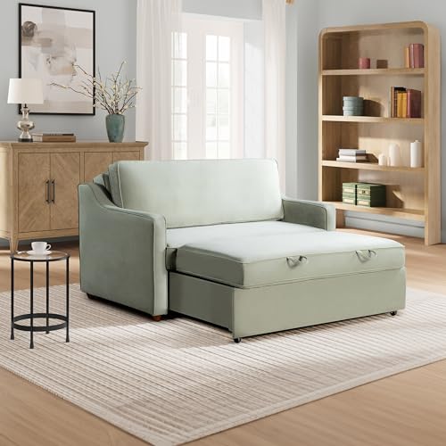 Serta Santa Cruz Convertible Loveseat, Sage