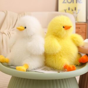 OUKEYI 15.7in/40cm Plush Duck Stuffed Animal Soft Toys,Cute Fried Duck Doll, Little Duck Pillow Plush Toy,Gifts for Friends and Children Christmas (Yellow)