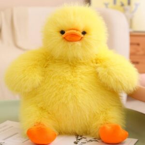 oukeyi 15.7in/40cm plush duck stuffed animal soft toys,cute fried duck doll, little duck pillow plush toy,gifts for friends and children christmas (yellow)