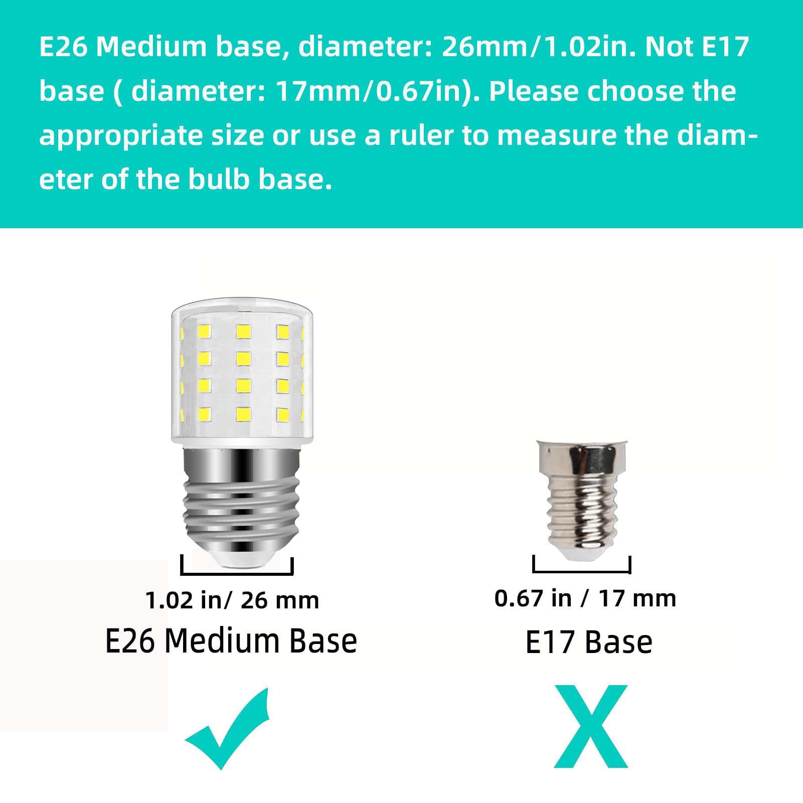 hekmazon Led Refrigerator KEI D34L Light Bulb AC 100-265V 3.5W 40W Halogen Equivalent E26 Medium Base Daylight White 6100K 500Lm Pack of 1