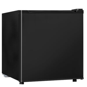 Manastin 1.7 Cu.Ft Mini Fridge with Freezer, Low Noise Compact Refrigerator, Adjustable Thermostat, Energy Saving, Stylish Small Fridge for Bedroom, Office, Dorm, Hotel. (Stylish Black)