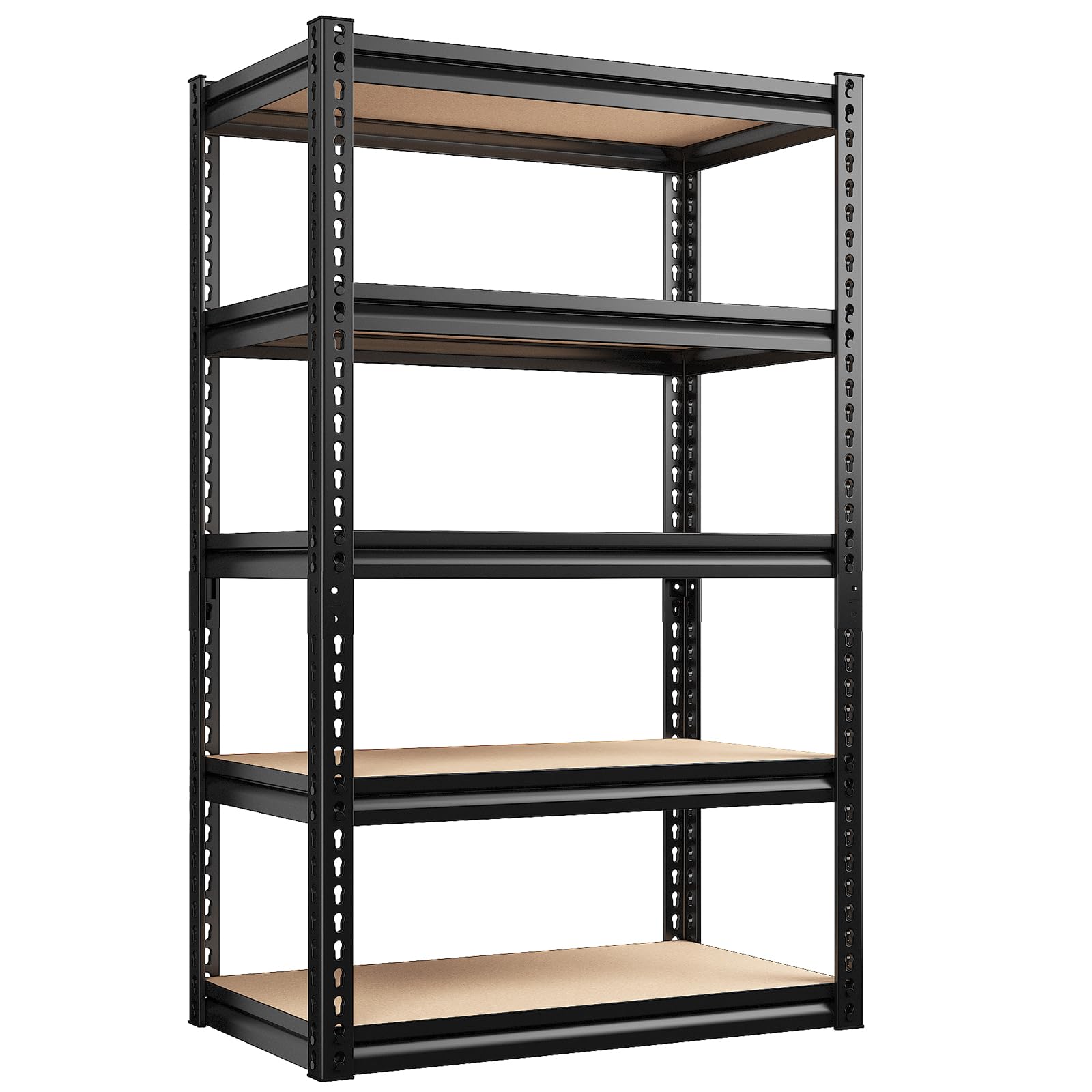 REIBII Storage Shelves 5 Tier Garage Shelving Load 1520LBS Garage Storage Shelves, Shelving Units and Storage Adjustable Heavy Duty Shelving Utility Rack Shelf for Pantry 59.8" H x 27.6" W x 11.8" D