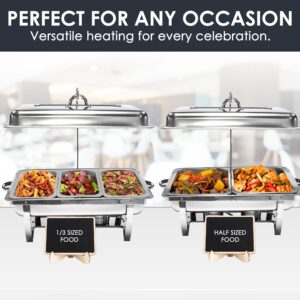 KBRXND Buffet Servers and Warming Tray (2 Pack) - Food Warmers for Parties, Chafing Dishes for Buffet