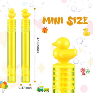 Foilswirl 50 Pcs Duck Bubbles Party Favors for Kids Yellow Duck Mini Bubble Wand Bubble Blowing Sticks Bulk for Summer Birthday Party Supplies Bath Time Gifts Carnival Prizes