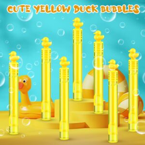 Foilswirl 50 Pcs Duck Bubbles Party Favors for Kids Yellow Duck Mini Bubble Wand Bubble Blowing Sticks Bulk for Summer Birthday Party Supplies Bath Time Gifts Carnival Prizes