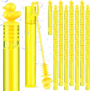 foilswirl 50 pcs duck bubbles party favors for kids yellow duck mini bubble wand bubble blowing sticks bulk for summer birthday party supplies bath time gifts carnival prizes