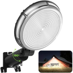 karjoefar led barn light, 70w 8000lm dusk to dawn outdoor lighting with photocell 6500k daylight, ip65 waterproof adjustable angle outdoor security flood lights for barn backyard garage