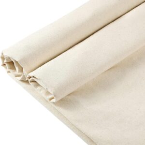 MDS Pack of 1 Yard, 100% Cotton Muslin Fabric 48” Inch Wide, Natural Unbleached Medium Weight Fabric Linen Textile for Backing Material Quilting Sewing Draping Apparel Cloths Crafts DIY Multipurpose