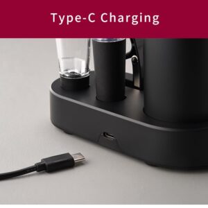 VGY Rechargeable Electric Wine Opener, 5 in 1 set with Automatic Electric Wine Bottle Corkscrew Opener, Foil Cutter, Vacuum Stopper, Wine Pourer and Storage Charging Stand