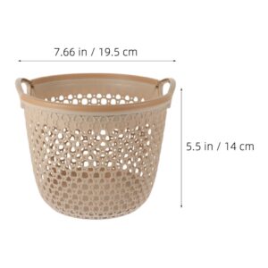 PRETYZOOM Flexible Laundry Basket Plastic Clothes Hamper with Handle Hollow Out Dirty Clothes Hamper Laundry Hamper Storage Bin Sundries Organizer for Bedroom Bathroom