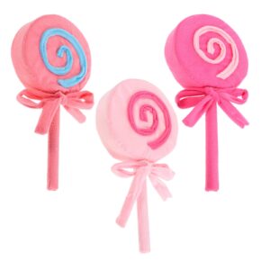 luozzy 3 pcs candy lollipop shaped plush pillow fake candy lollipop pillow rainbow throw cushion christmas birthday gifts for women girls sofa bedroom home decor