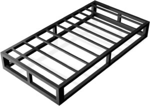 bilily 6 inch twin xl bed frame with steel slat support, low profile king metal platform bed frame support mattress foundation, no box spring needed/easy assembly/noise free