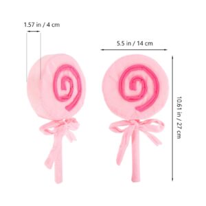 LUOZZY 3 Pcs Candy Lollipop Shaped Plush Pillow Fake Candy Lollipop Pillow Rainbow Throw Cushion Christmas Birthday Gifts for Women Girls Sofa Bedroom Home Decor