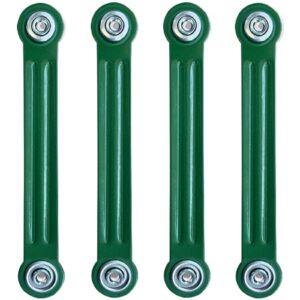 Glider Bearing Arm Bracket Replacement Hardware Rocker Parts, 9 Inch Overall Length, 7-1/2 Inch Between Mounting Holes, 4 Pack Patio Glider Parts Rocker for Outdoor Glider and Garden Bench,Green