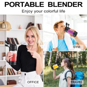 Portable Blender for Shakes and Smoothies,Sizabo Personal Size High Speed Blender,24 oz USB C Rechargeable Blender,2000 mAh*3 Tritan Mini Fruit Juice Mixer for Travel/Picnic/Office/Gym/Sport(Black)