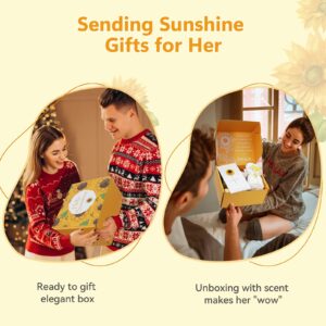 Sunflower Gifts for Women, 11pcs Sending Sunshine Gifts Package, Birthday Gifts for Women, Get Well Soon Care Gifts Package After Surgery, Inspirational Gifts for Women Friends, Sympathy Gift Baskets