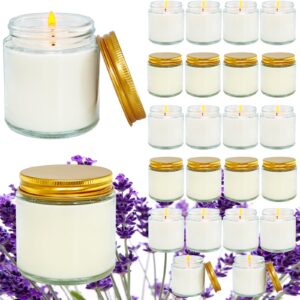 veiuwa 24 pcs 4 oz mini white soy candles,scented candles,candle set,aromatherapy candle,bulk candles，great stress relieving scented candles for girls as a gift for birthdays, weddings and more!