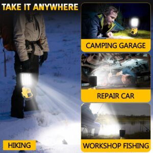 L1NXIXI Cordless 20V Max LED Work Light for Dewalt Battery, 45W 4500LM Flashlight, Battery Light LED Flood Light with USB Charging Port LED Light for Garage, Outdoors, Job Site Lighting(No Battery)