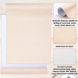 SmoothNovelty 4 Pcs 40 x 16 Inches Book Cloth Bookcover Fabric Surface with Paper Backed Book Binding Cloth Fabric Book Cover for Scrapbooking Album DIY Craft Supplies Home, 4 Colors (Earth Color)