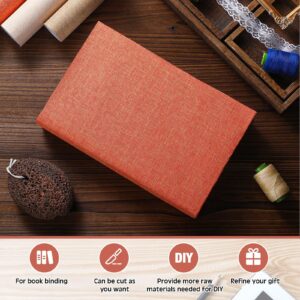 SmoothNovelty 4 Pcs 40 x 16 Inches Book Cloth Bookcover Fabric Surface with Paper Backed Book Binding Cloth Fabric Book Cover for Scrapbooking Album DIY Craft Supplies Home, 4 Colors (Earth Color)