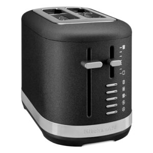 kitchenaid 2 slice automatic toaster with extra wide slots kmt2109bk, cast iron black