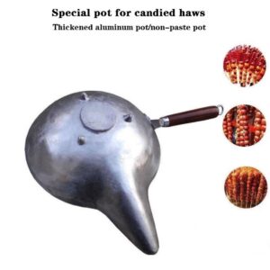 Xgxoz Candy Melting Pot, Tang Hulu Sugar Pan Sugar Dipping Pan Chocolate Melting Pot Candy Melter Candied Haws Heating Pot Iron Grilling Wok Melt Pan with Handle