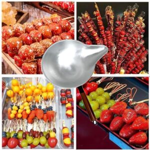 Xgxoz Candy Melting Pot, Tang Hulu Sugar Pan Sugar Dipping Pan Chocolate Melting Pot Candy Melter Candied Haws Heating Pot Iron Grilling Wok Melt Pan with Handle