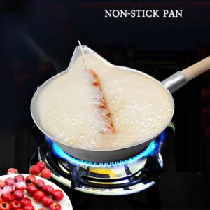 Xgxoz Candy Melting Pot, Tang Hulu Sugar Pan Sugar Dipping Pan Chocolate Melting Pot Candy Melter Candied Haws Heating Pot Iron Grilling Wok Melt Pan with Handle Aluminum pot, Silver