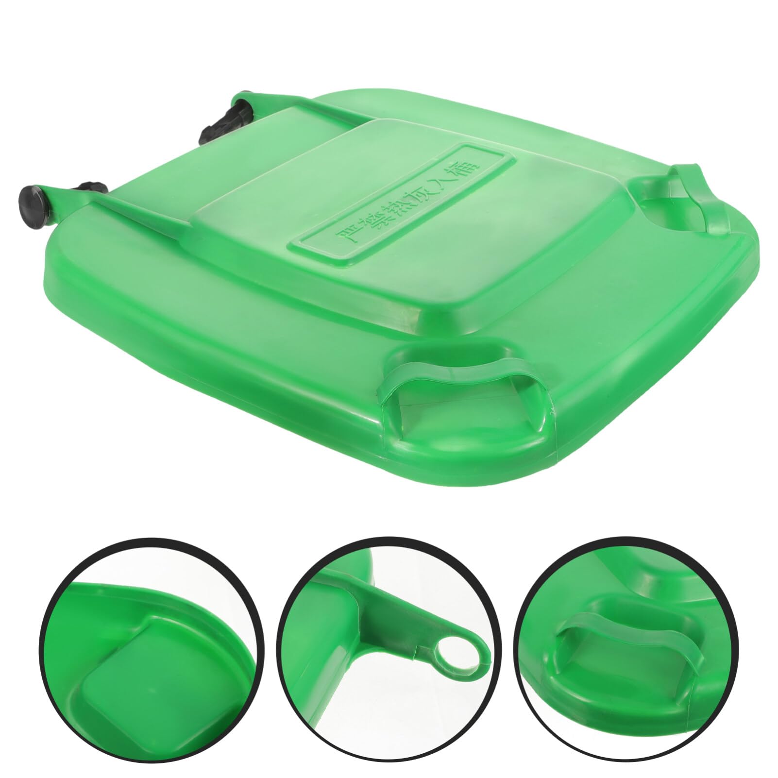 LIOOBO Trash Can Lid Sanitation Waste Bin Cover 50L Trash Can Garbage Container Lid Recycle Can Lids Round Trash Lid Round Trash Can Swivel Cover Booster Plastic Green