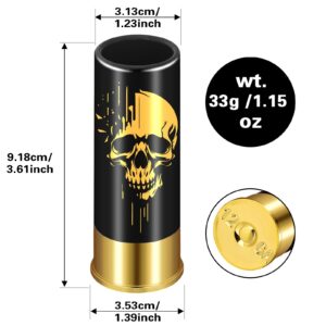 Skull Plastic Shot Glasses Bulk Set of 4 with Gift Box for Men Women Gothic Fans Wedding Party Birthday Christmas Father's Day Gifts, 12GA Small Bullet Shot Cups for Whiskey Tequila Vodka Liquor