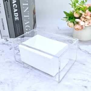 GVPIPYS Acrylic Dryer Sheet Holder,Clear Dryer Sheets Dispenser Container Box with Lid,Dryer Sheet container for Laundry Room,Laundry Sheet Holder for Organizing Fabric Dry Sheet and Laundry Pods