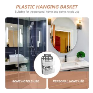 Cabilock Shower Organizer Bathroom Organizer,bathroom Wall Storage Basket Double Layer Adjustable Hanging Shampoo Basket