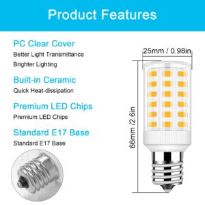 Fridge LED Lamp Kei D28k 4w Kel2812 Freezer Bulb Kei D28m Kel 2815 Fit for Frigidaire Kenmore Electrolux Refrigerator Light Bulb 5304498578 E17 Intermediate Base, 100-265V Warm White 820LM, 1 Pack