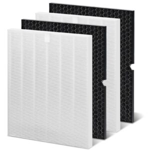 116130 replacement filter, 5500-2 air puri-fier replacement filter compatible with winix 5500-2, am80 air puri-fier, 2 pack filters and activated carbon pre-filters.