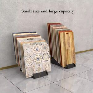 Floor Tile Display Stand, Sample Storage Rack, Wooden Plate Display Stands, Oblique Insertion Display Rack, for Craft Shows Retail Stores ( Size : 43x59x45cm/17x23.2x17.7in )