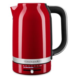 kitchenaid 1.7l electric kettle w/temp control kek1701, empire red