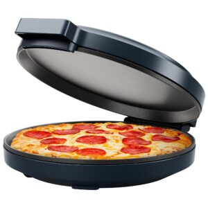 Chefman Everything Maker & Pizza Oven – 1440W Countertop Electric Pizza Maker with 12” Nonstick Cooking Plates, Make Pizza, Quesadillas, Omelettes and More, with Indicator Lights and Vertical Storage